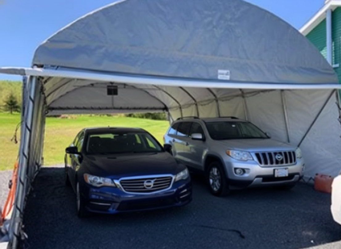 Portable Two Car Garages – Cover Tech